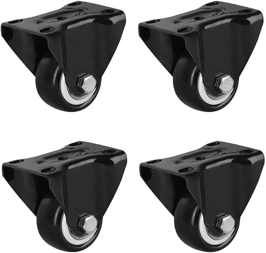 Tekerlekler 4 Tekerlek 40mm/50mm Vidalar 200KG PU Ağır Hizmet ...