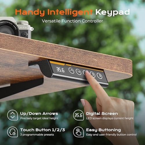 Huuger 71 x 30 Large Electric Standing Desk, Height Adjustable Computer ...