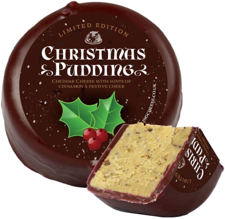 Christmas Pudding Cheddar. Waxed Cheese Truckle (200g) Cheddar Cheese ...