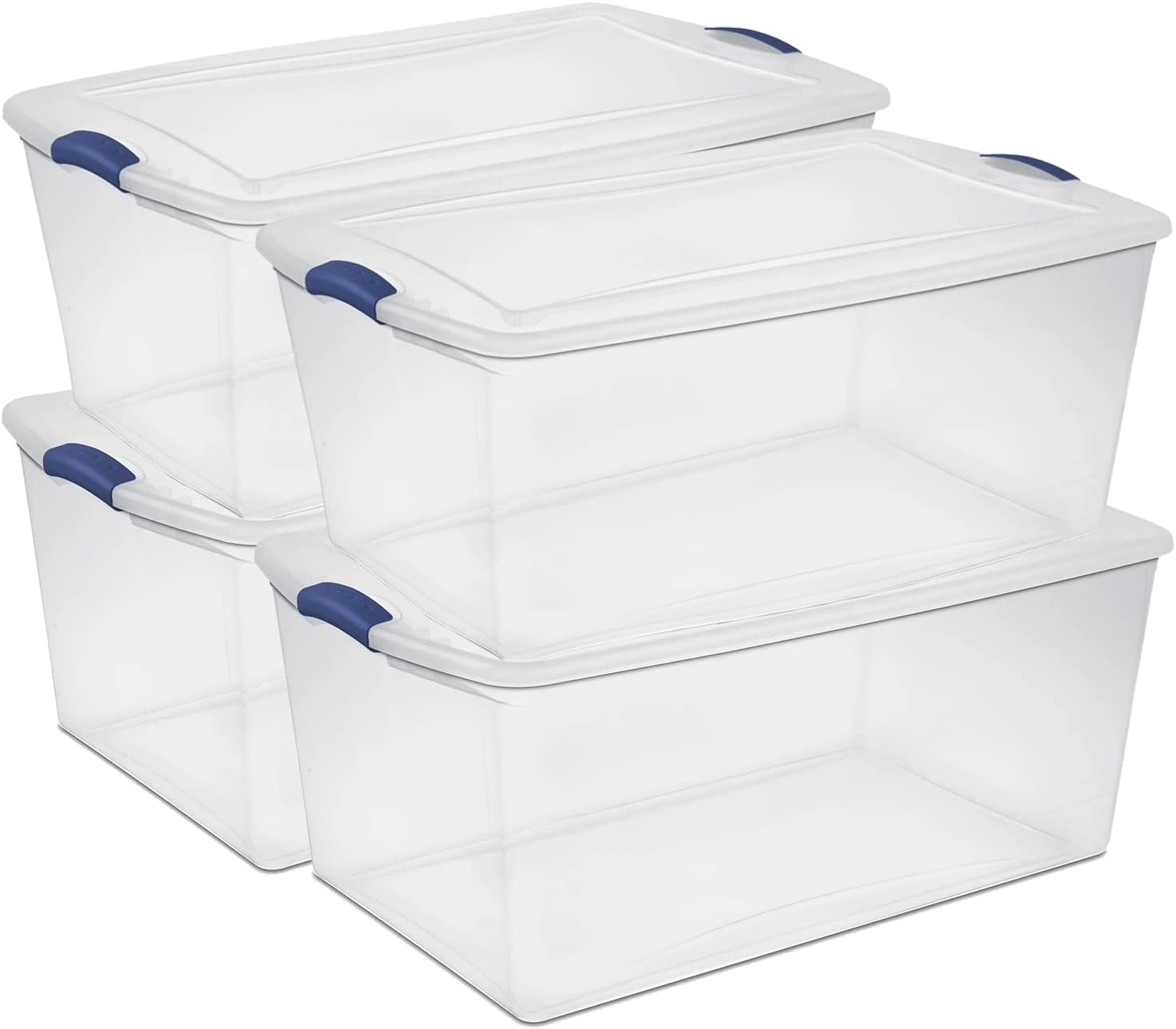 Amazon.com - Sterilite 19290404 See-Through Lid And Base 105 Quart ...