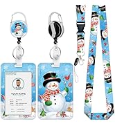Amazon.com : Christmas ID Badge Holder with Lanyard, Christmas Tree ...