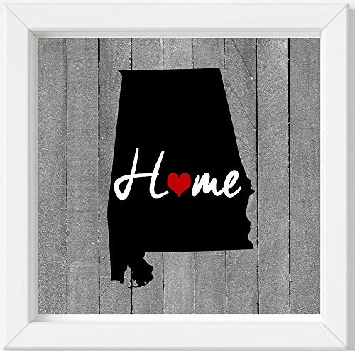 Amazon.com: Alabama Themed Home Art Print State of Alabama Art by ...