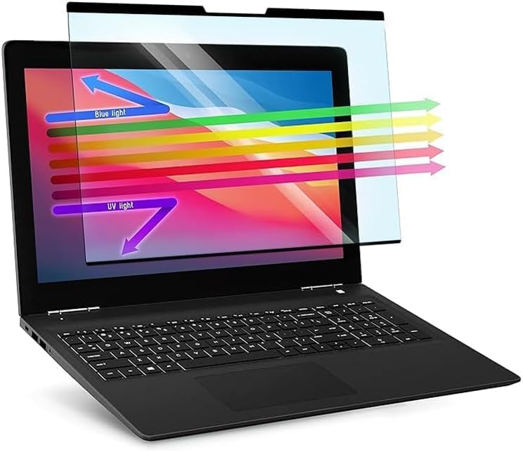 PYS 2 Pack Blue Light Screen Protector Laptop 15.6 Inch, Anti Glare ...