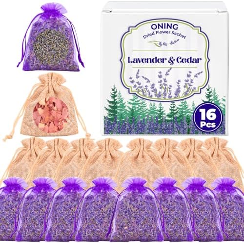 Amazon.com: Ceshem Dried Lavender Sachets for Drawers and Closets, Long ...