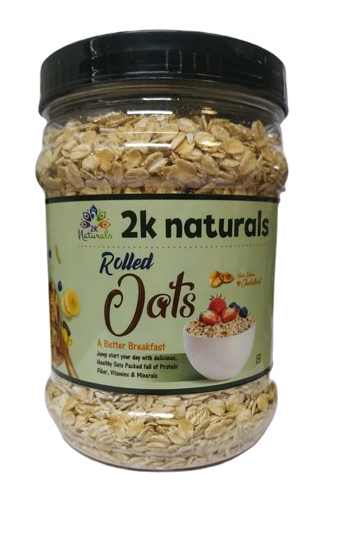 2K Naturals Rolled Oats - Whole Grain Rolled Oats, 500g : Amazon.in ...