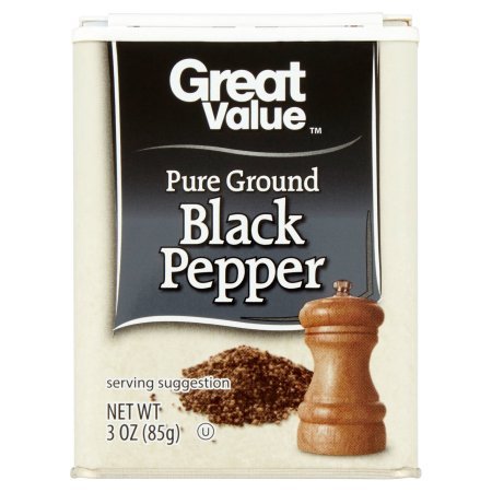 Amazon.com : Great Value Pure Ground Black Pepper, 3 oz : Grocery ...