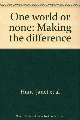 One World or None: Making the Difference: Amazon.co.uk: 9780949138385 ...