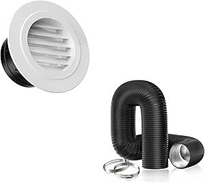 Hon&Guan Soffit Vents 4 Inch and 4" x 8FT Aluminum Foil Insulated ...