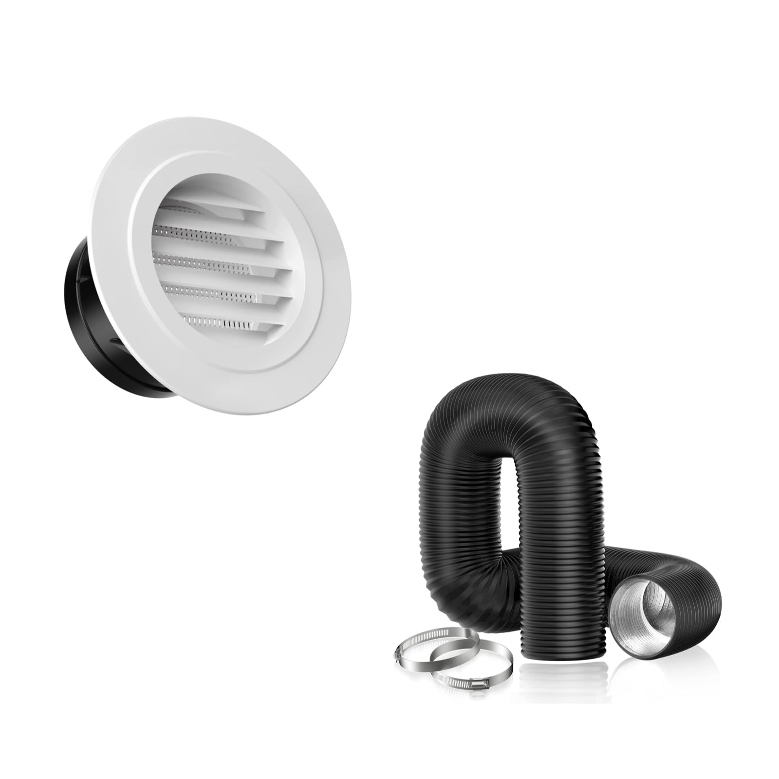 Hon&Guan Soffit Vents 4 Inch and 4" x 8FT Aluminum Foil Insulated ...