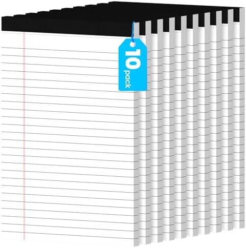 Amazon.com : 10 Pack Notepads 5x8, Small Legal Pads Narrow College ...