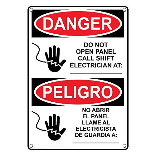 Weatherproof Plastic Vertical OSHA Danger Do Not Open Panel Call ...