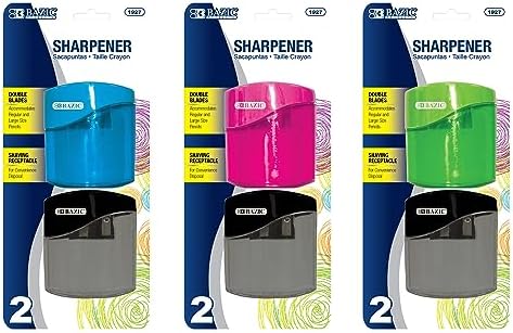 Amazon.com: Sargent Art 3 Manual Hole Pencil Sharpeners - 3 Holes With ...