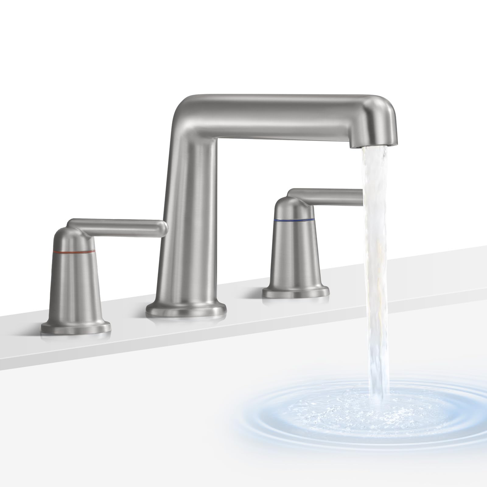 High Flow Bathtub Faucet, Roman Tub Faucet Set with Valve Widespread ...