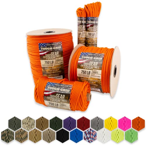 TOUGH-GRID PC50 750lb Paracord – 100% Nylon Military Specifications ...