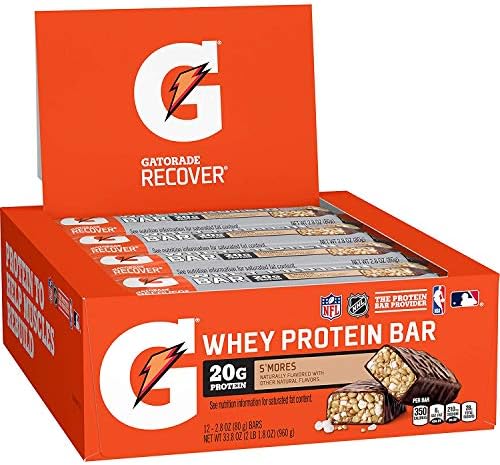 Amazon.com : Gatorade Ga Recover bar 12 2.82oz/80g S'mores, 12Count ...