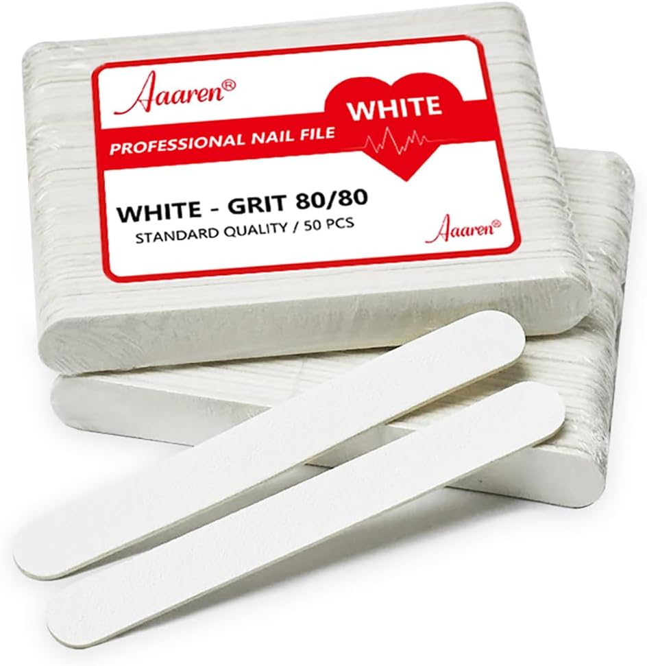 Amazon.com : Aaaren 50PCS Wood Nail Files Double Sided Emery Boards, 5 ...