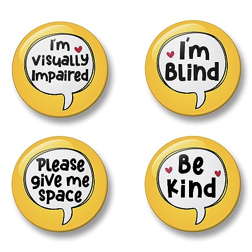 Amazon.com: 44mm Blind Pin Button Badge Pinback, 4 Badges, I am ...