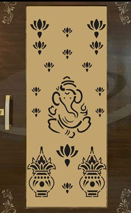 Glimpsekart MDF Wood Wpc Ganesh Ji Jali Room Divider/Wooden Partition ...