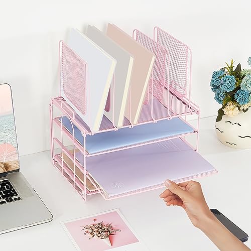 Snapklik.com : LEKETREE Paper Desk Organizer, 3-Tier Letter Tray