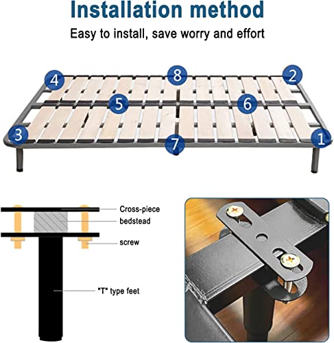 KRIZJUES Bed Support Legs, Metal Bed Legs Replacement, Adjustable Legs ...