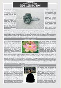 Amazon.com : Zen Meditation Laminated and Detailed Two Sided Color ...