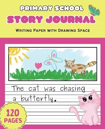 Amazon.com: Primary School Story Journal: Kitty Cat and Butterflies ...