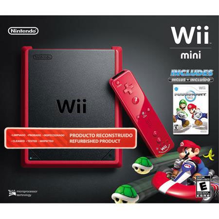 Amazon.com: Wii Mini Red with Mario Kart Wii - Official Refurbished ...