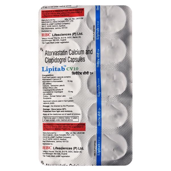 Lipitab CV 10 - Strip of 10 Capsules : Amazon.in: Health & Personal Care