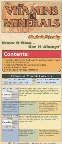 QuickStudy Vitamins & Minerals: BarCharts, Inc.: 9781572226579: Amazon ...