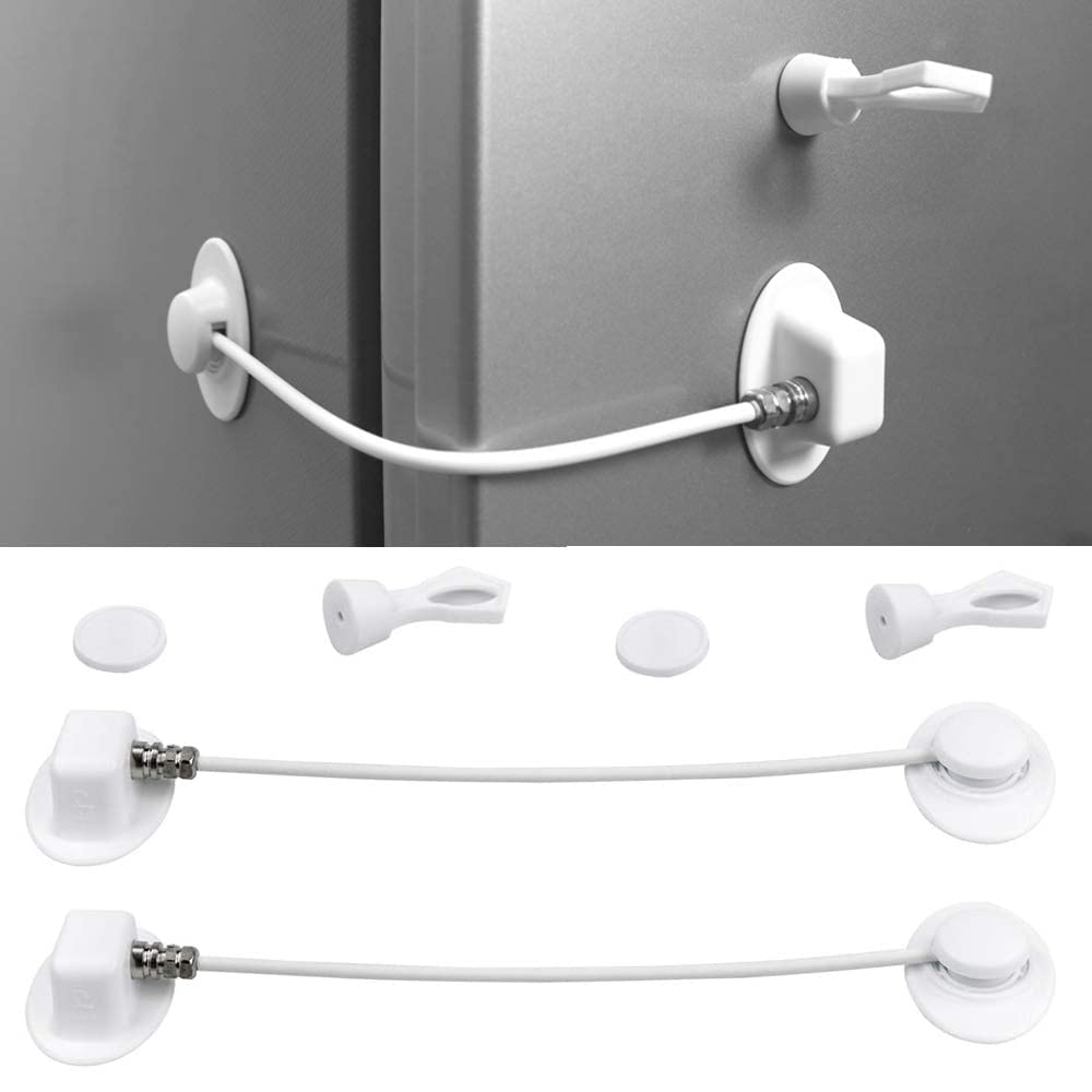 Amazon.com: 2 Pack Refrigerator Lock with Magnetic, Child Safety Locks ...