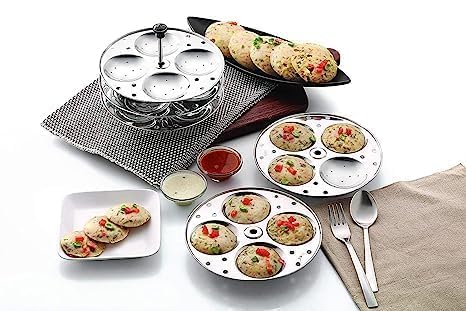 3 Plate Stainless Steel Idli stands for a 3-liter cooker. Idli Maker ...