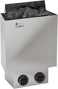 SAWO Nordex Mini 3kW Sauna Poêle Électrique avec Unité de Contrôle Intégrée Thermostat et ...