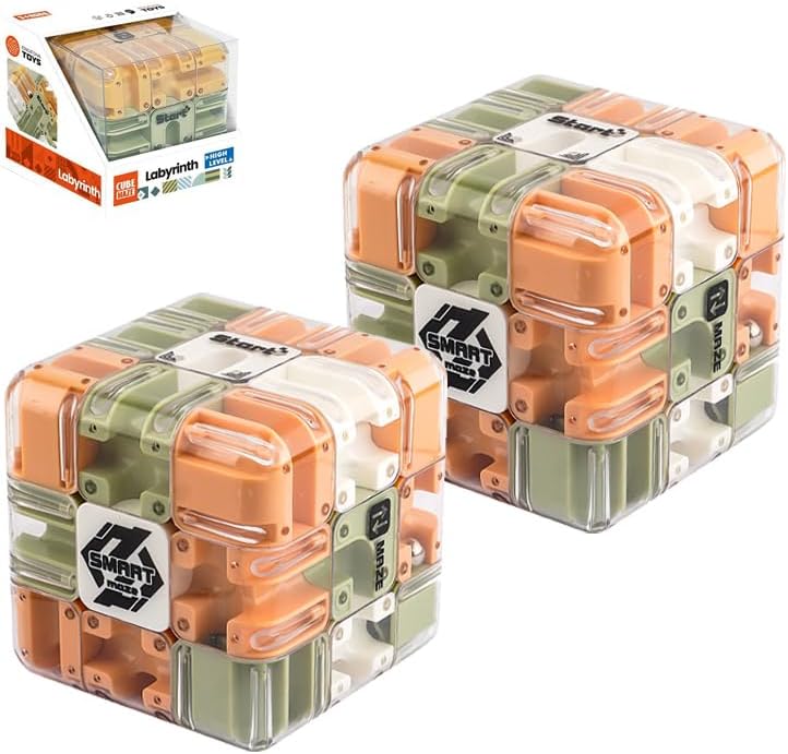 Amazon.com: Large 3D Labyrinth Cube Puzzle, 3D Magic Cube Maze Ball ...