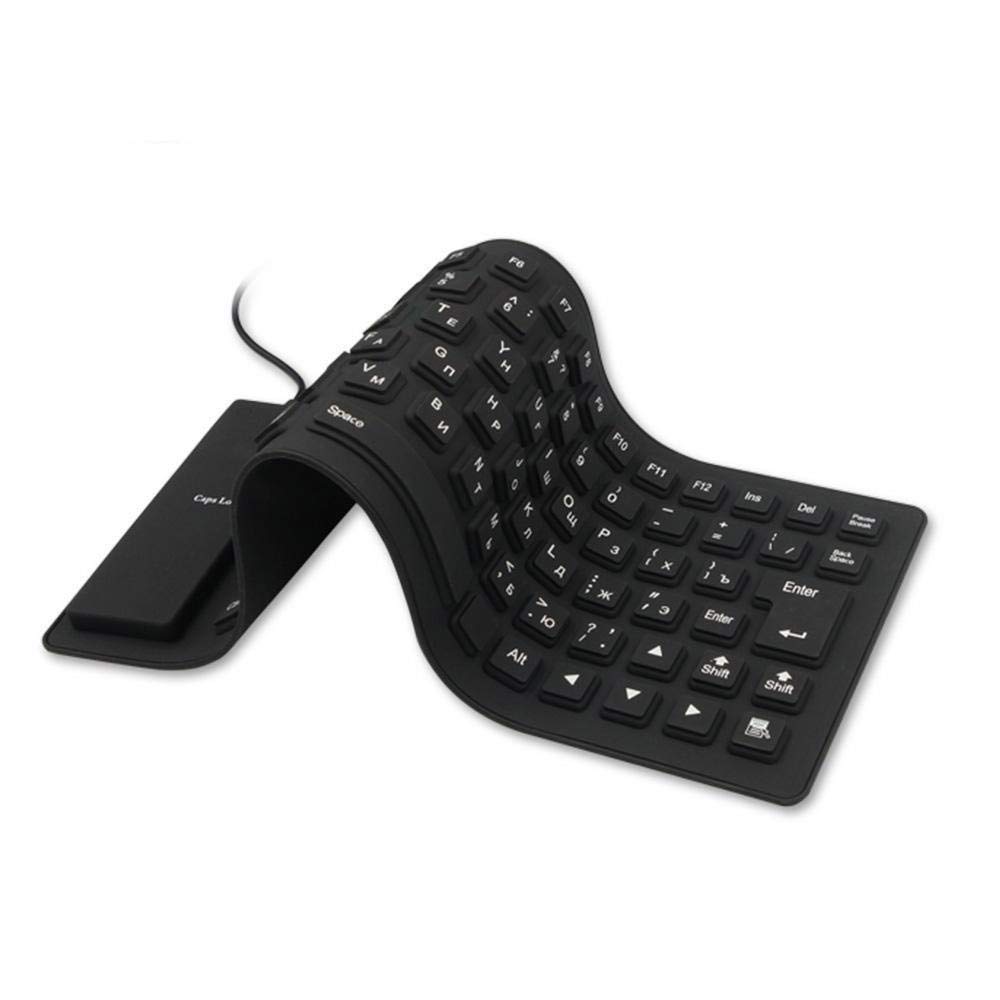 Waterproof Silicone Keyboard Foldable Flexible USB Mini Dustproof Dirt ...