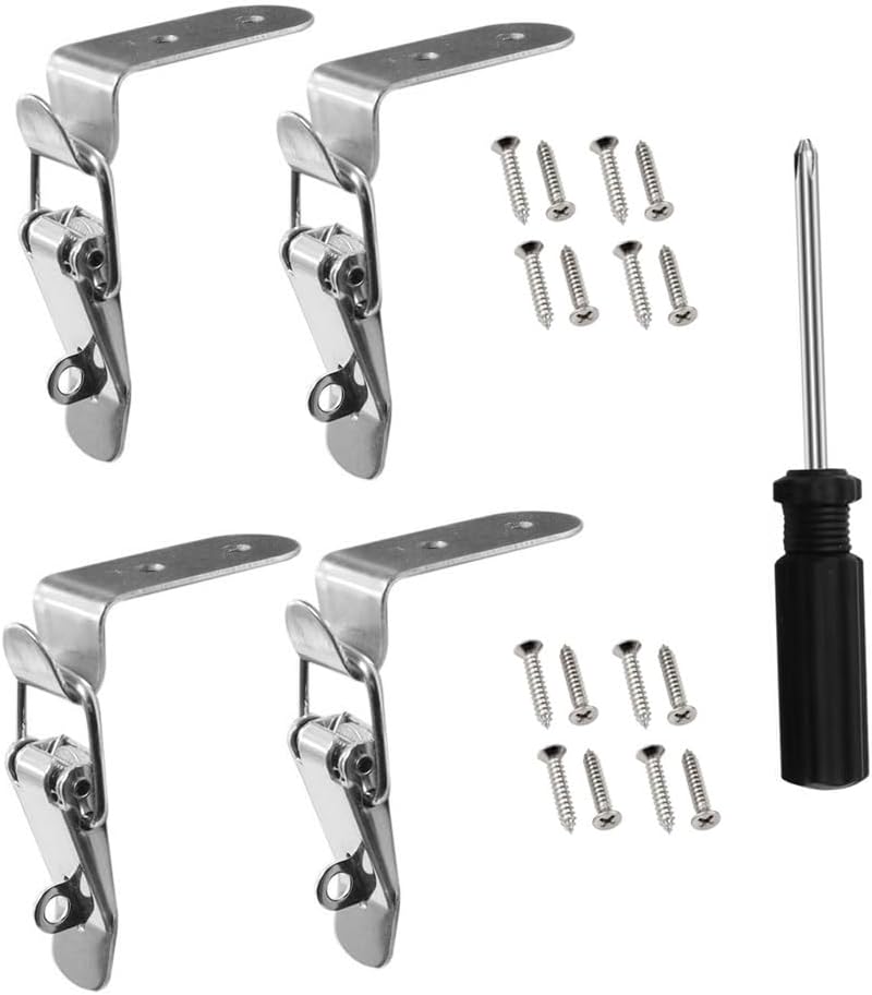 Amazon.com: 4pcs 90 Degrees Duck-Mouth Buckle Hook Lock Stainless Steel ...