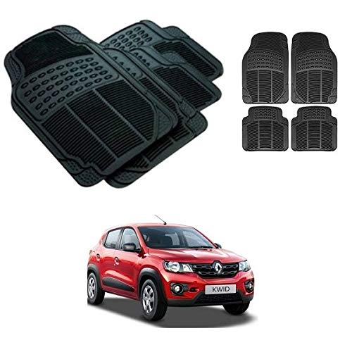 Trigcars Car Carpet Black Car Floor/Foot Mats for Renault Kwid : Amazon ...
