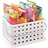 Amazon.com: iDesign Spa Plastic Storage Organizer Basket with Handle ...