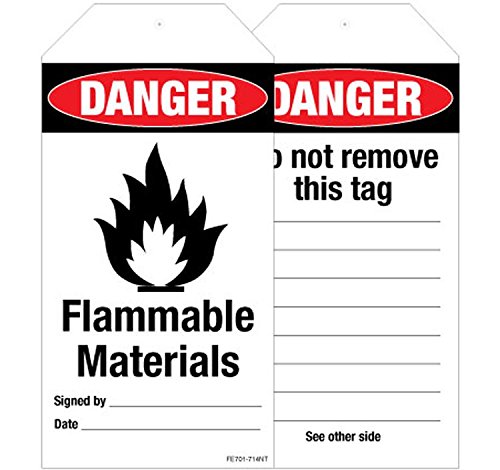 Safety Sign Store, Flammable Material Tag (set of 25) (FE701-714NT-01 ...