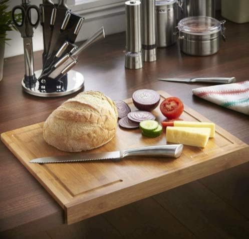 HomeZone Hard Wearing Wooden Chopping Board, Large Kitchen Cutting ...