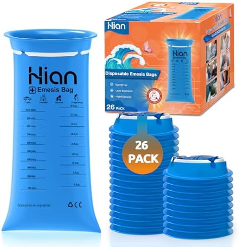 Amazon.com: Hion Vomit Bags Disposable – 26 Pack 1000ml Emesis Bags ...
