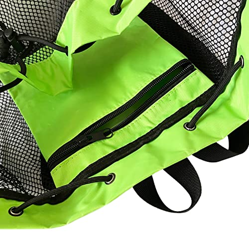 Swimz Elite Club Mesh Backpack - Blue/White/Lime, Large Swimming mesh ...