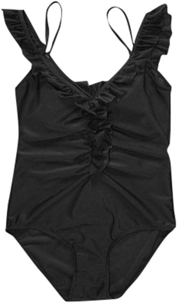 Cczxfcc Ruffled Elegance Deep V Bathing Suit Plunge One Piece High ...