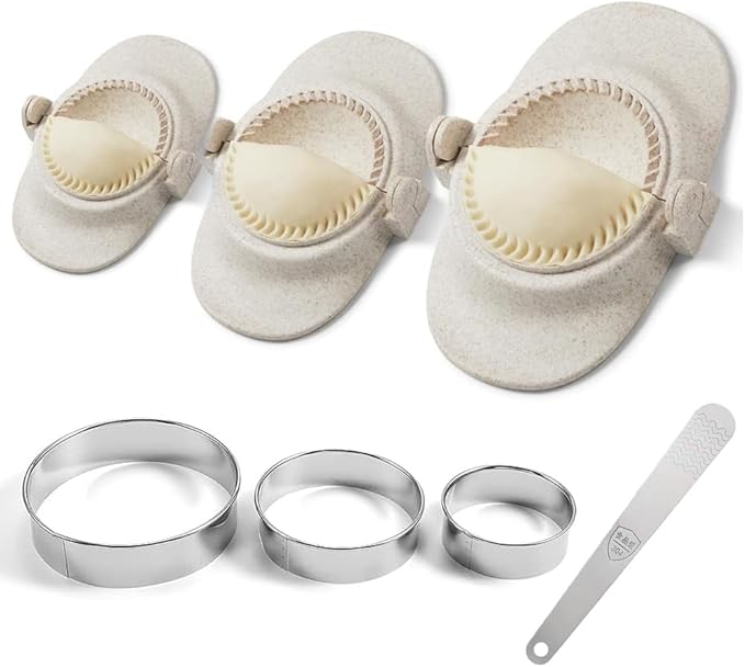 7Pcs Dumpling Maker Mold Kit, 3 Size Empanada Press Mold with Dough ...