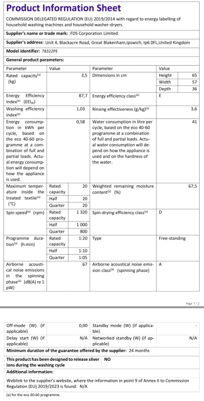 LEISURE DIRECT 230V TWIN PORTABLE WASHING MACHINE FOR STUDENTS DORMS ...