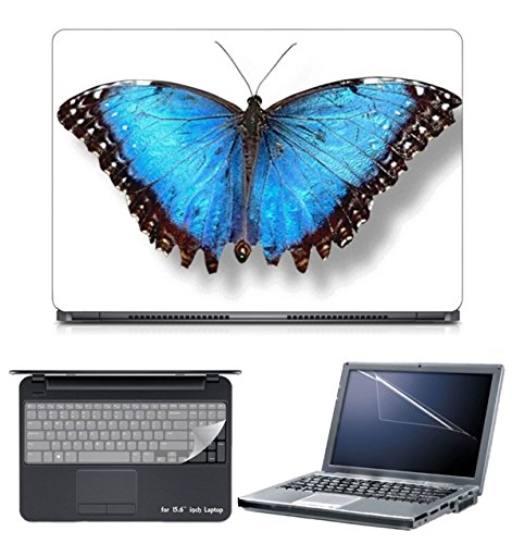 Skin Yard Blue Morpho Butterfly Wings Laptop Skin with Screen Protector ...