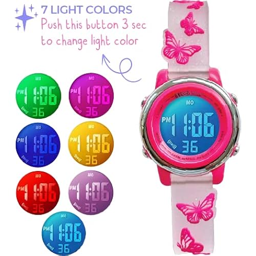 Snapklik.com : Preschool Collection Butterfly 3D Digital Light Up Watch ...