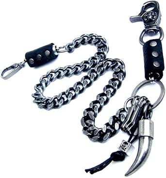 Amazon.com: 25" Hip Hop Men's Skeleton Black Gunmetal Wallet Chain ...