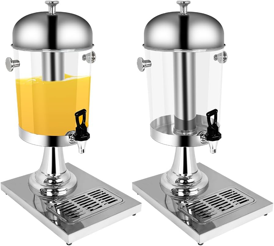 Amazon.com | 2PCS 2.2 Gallon Cold Beverage Dispenser - Double Stainless ...