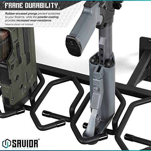 Snapklik.com : Savior Equipment Obsidian Black Wall-Mount Rifle Rack ...