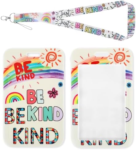 Amazon.com : Ymapinc Cute Be Kind Rainbow Lanyard for ID Badge Autism ...
